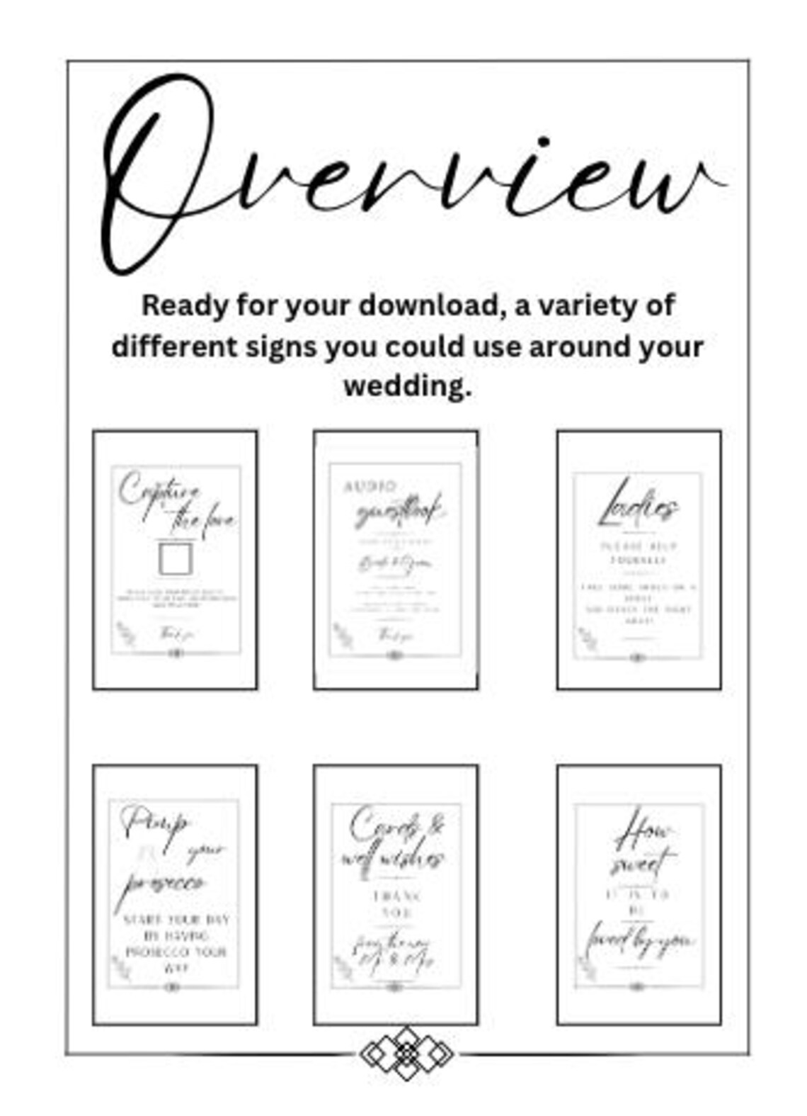 Wedding Printable Sign Designs - Etsy
