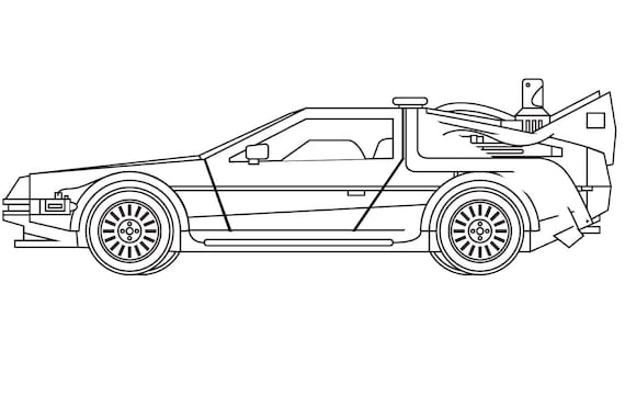 Delorean Coloring Pages Coloring Pages