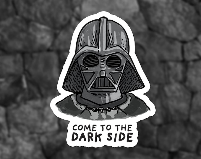 Darth Vader Sticker Star Wars Sticker Movie Stickers Come to the Dark ...