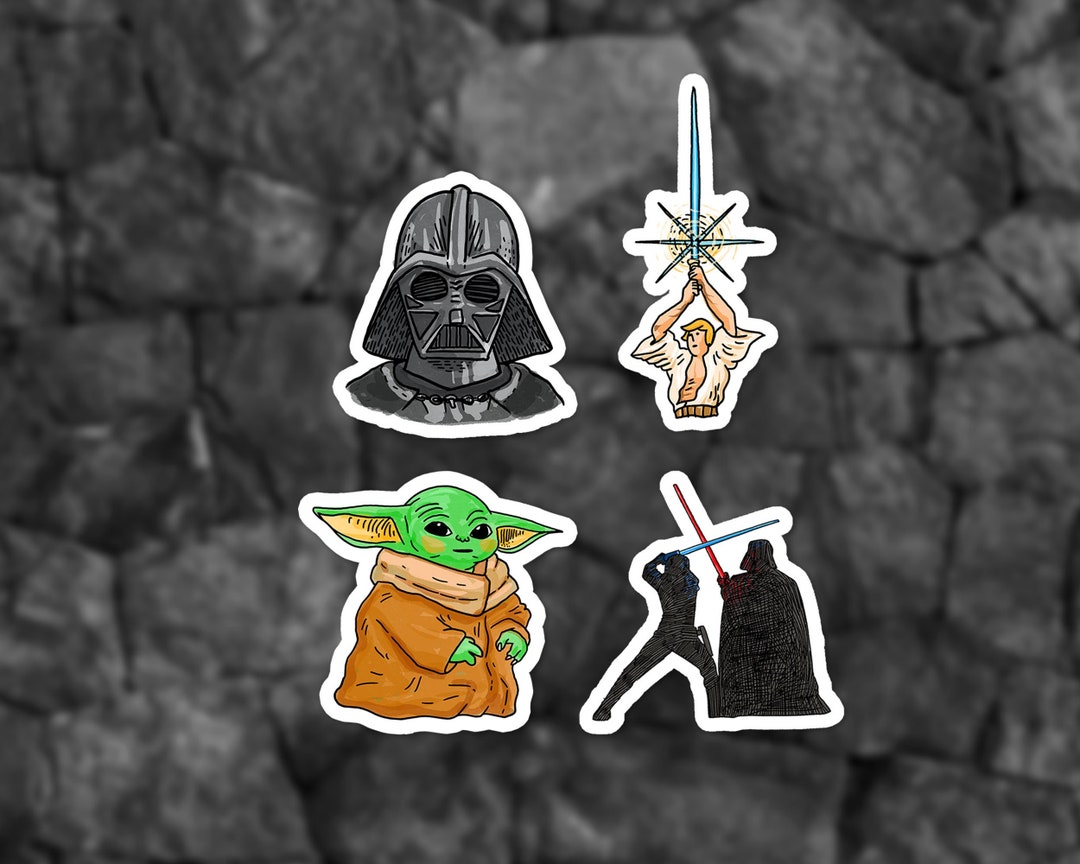 Star Wars Mini Sticker Set - Darth Vader Sticker - Movie Stickers ...