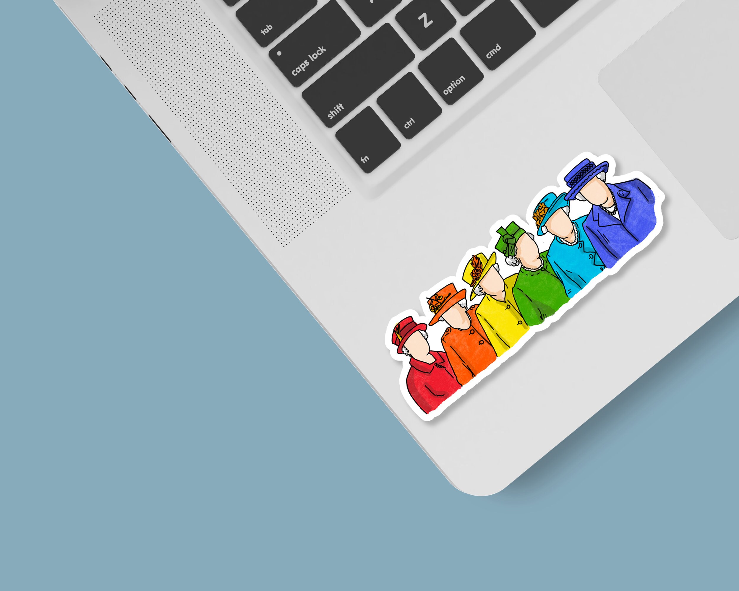 Rainbow Queen Sticker Queen Elizabeth II Sticker Queen - Etsy