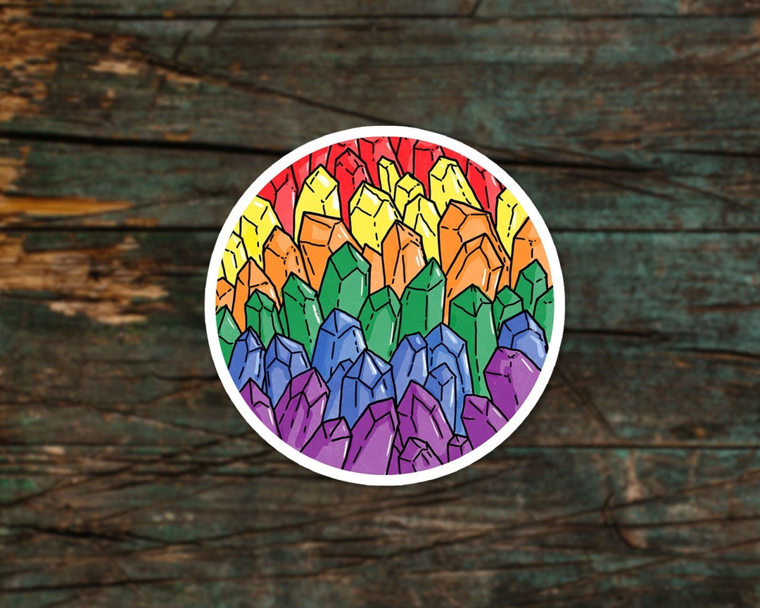 Rainbow Flag Circle Sticker Subtle Gay Pride Vinyl Sticker Lgbtq Flag ...