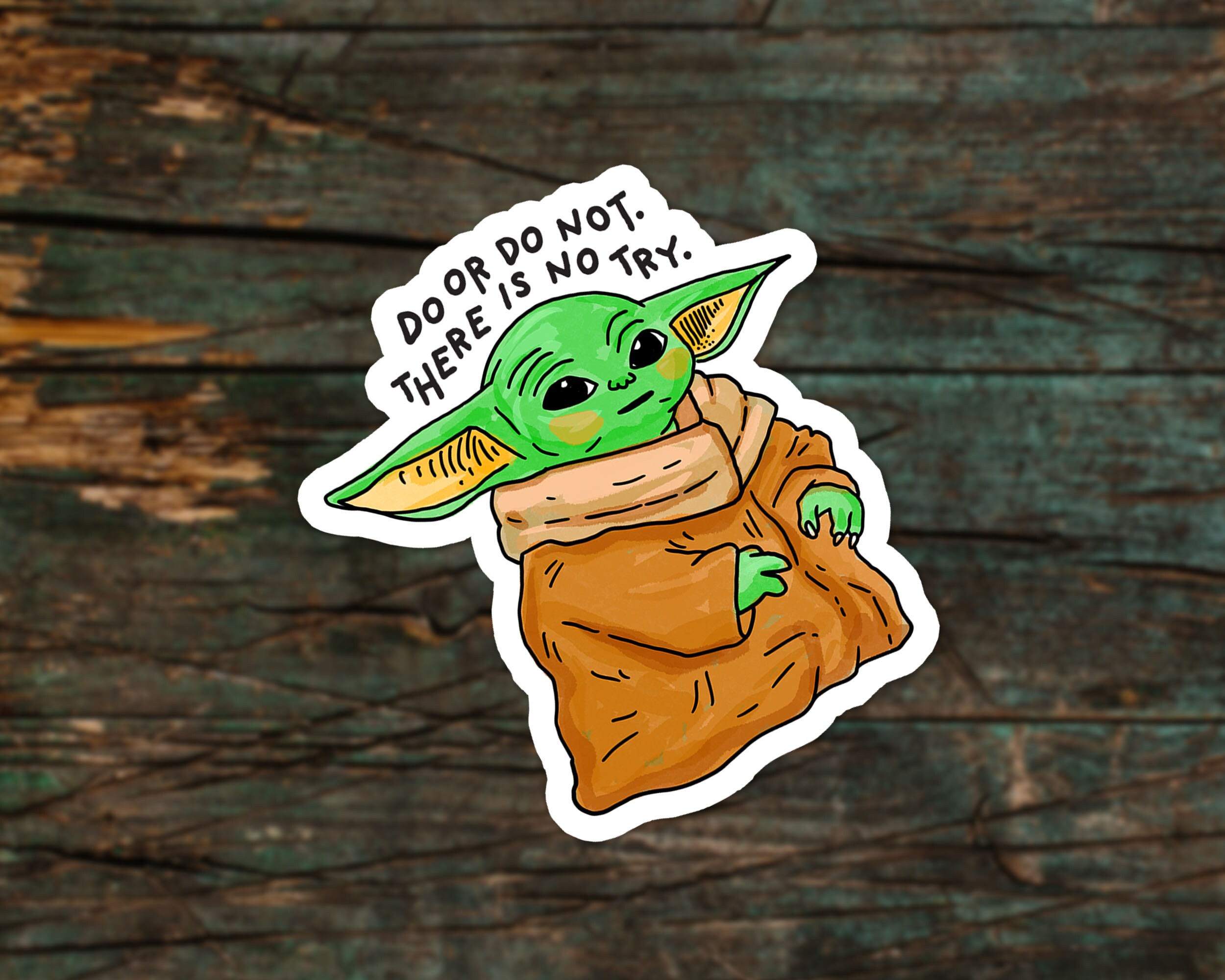 Baby Yoda Vinyl Sticker Star Wars Sticker Movie Stickers - Etsy