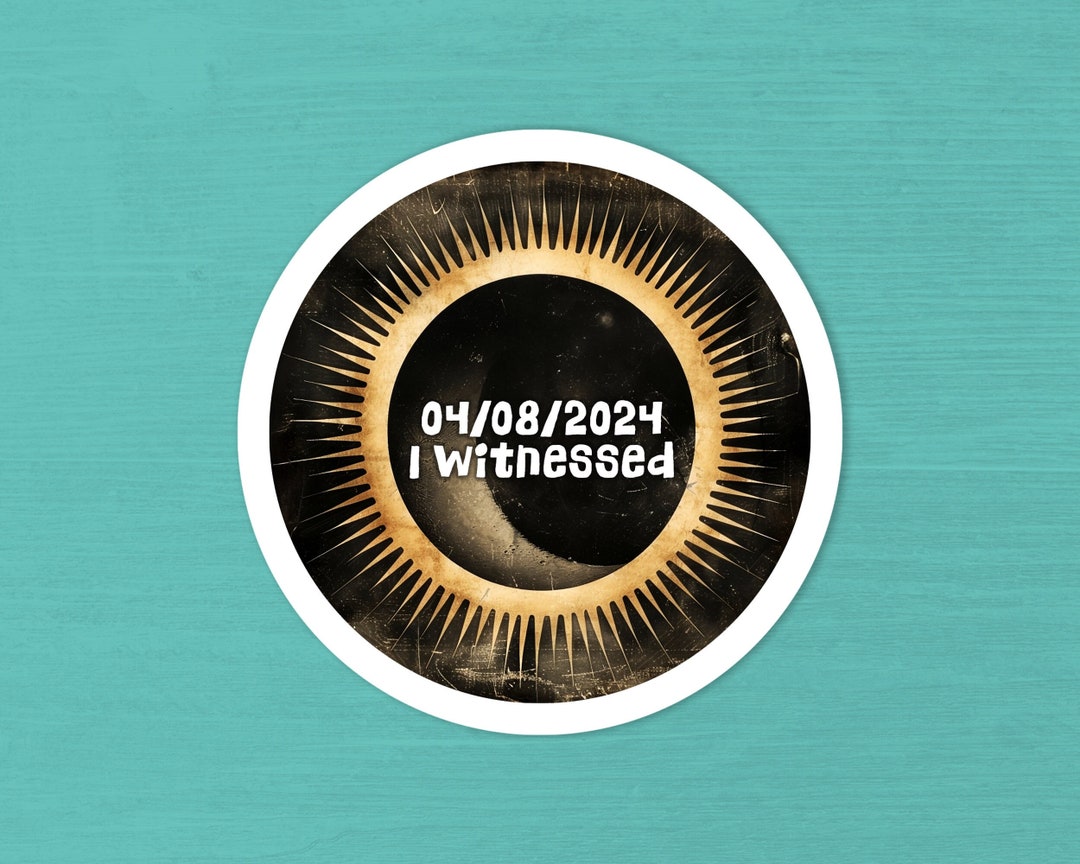 I Saw 2024 Eclipse Sticker - Total Solar Eclipse 2024 Sticker - Eclipse ...
