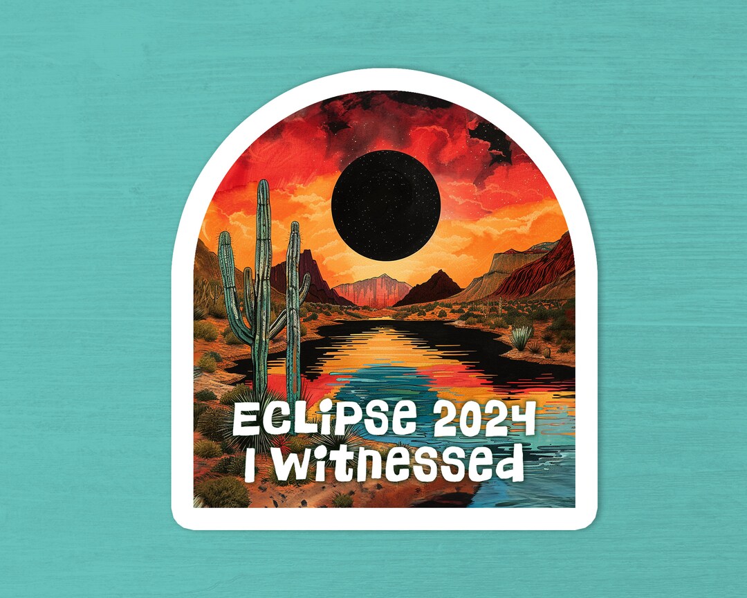 Total Solar Eclipse 2024 Sticker - Solar Eclipse Souvenir - Laptop ...