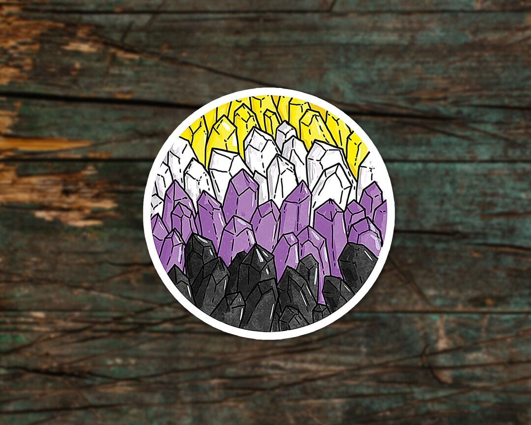 Subtle Non Binary Flag Sticker - Nonbinary Pride Circle Sticker - Lgbtq ...