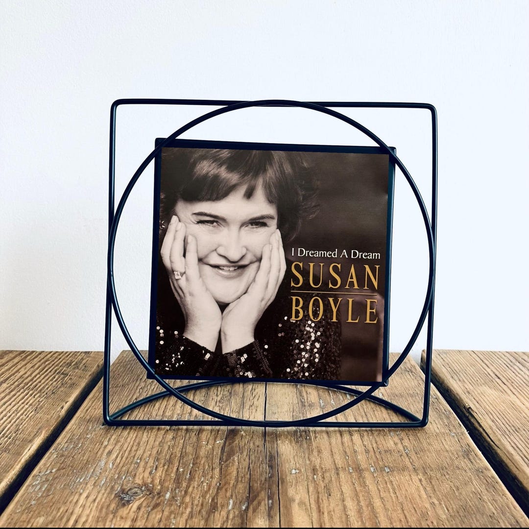 Circular Framed Vintage Susan Boyle Album Cover Metal Stand up Frame ...