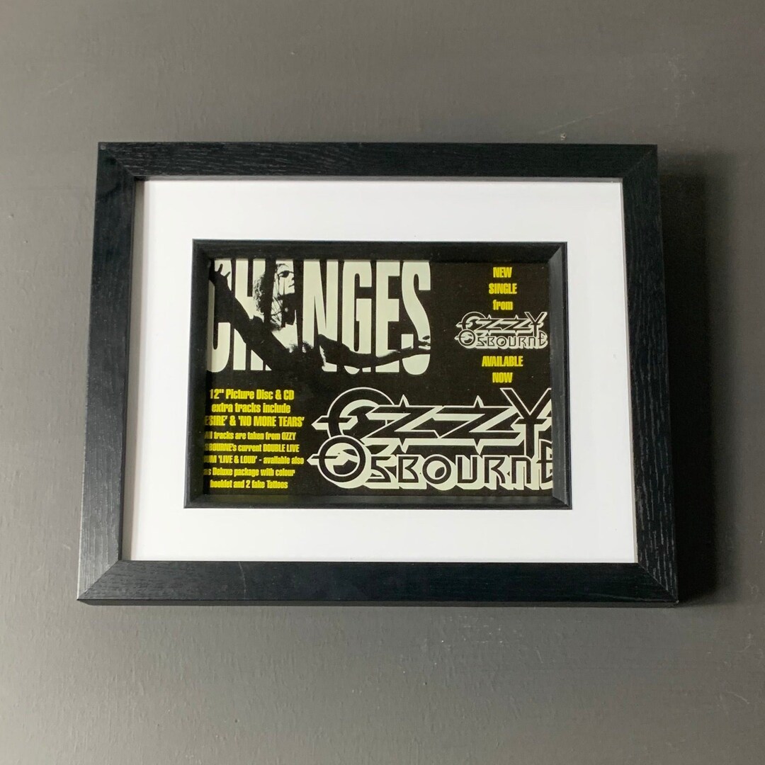 Ozzy Osbourne - Changes - Original Framed Magazine Print 5x7" - Etsy