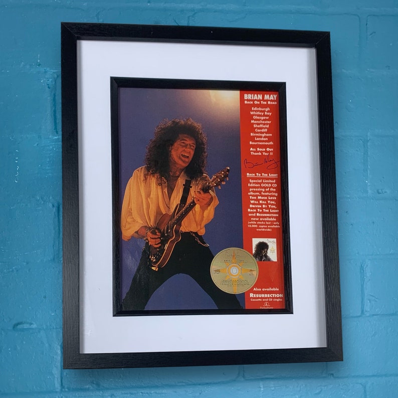 Brian May - Back on the Road - Original Framed Magazine Poster A4 - Etsy