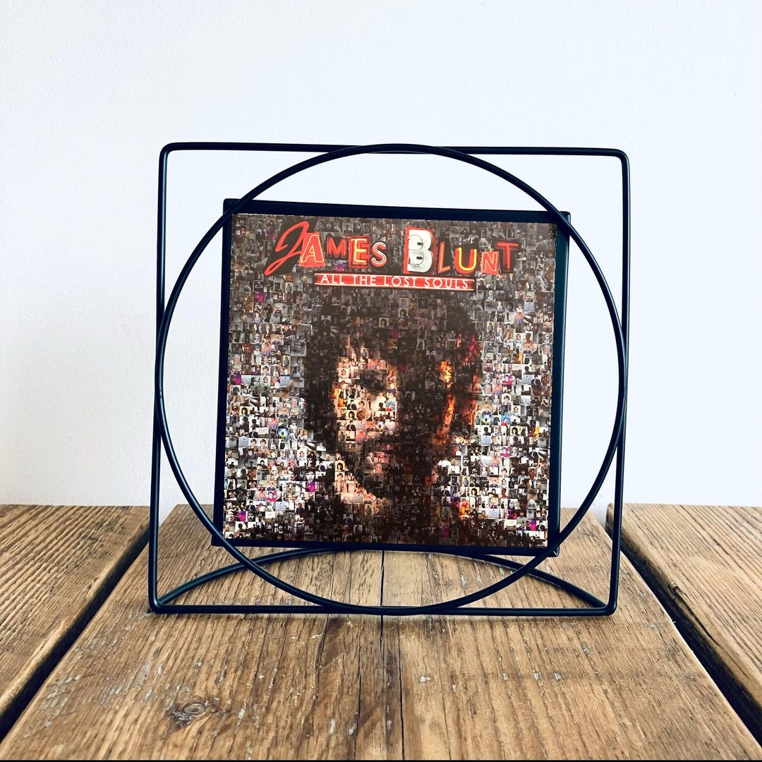 James Blunt - Circular Framed Vintage Album Cover Metal Stand up Frame ...