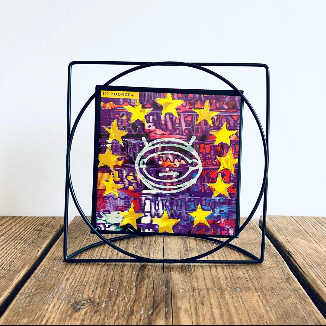 Circular Framed Vintage U2 Album Cover Metal Stand up Frame - Various ...
