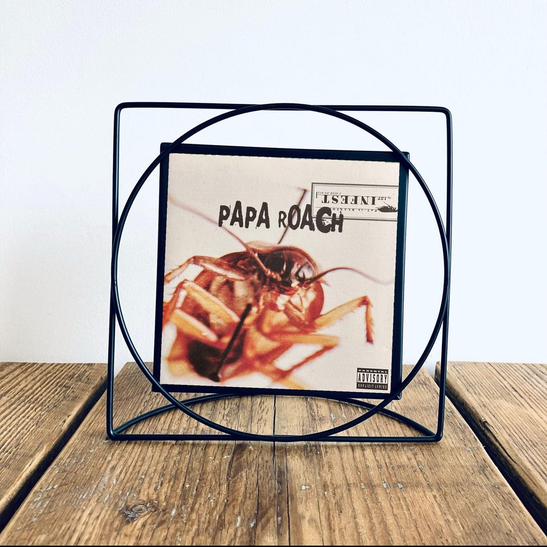 Papa Roach - Circular Framed Vintage Album Cover Metal Stand up Frame - Various Albums Unique ...