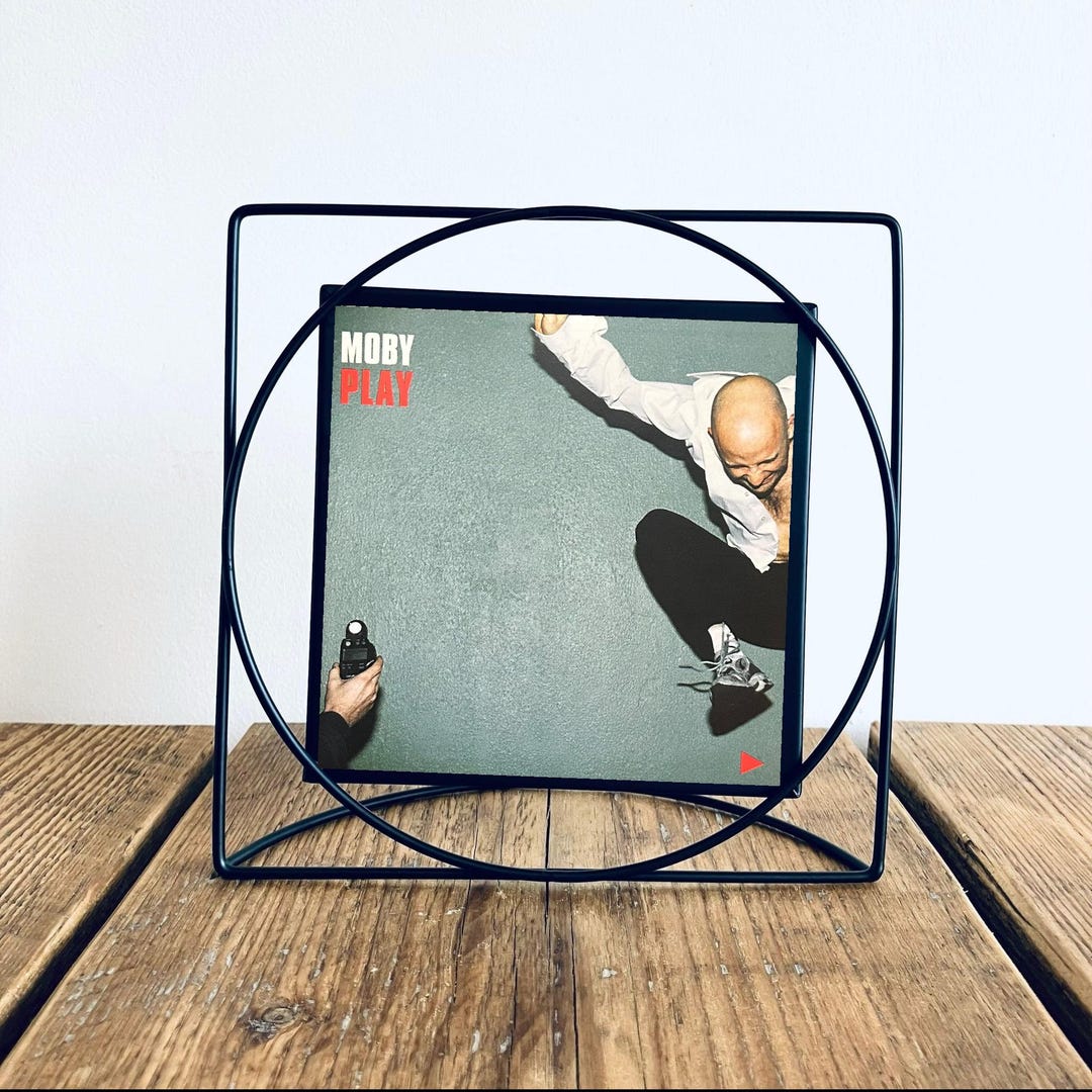Moby - Circular Framed Vintage Album Cover Metal Stand up Frame ...