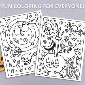 Halloween Coloring Pages BUNDLE, Halloween Coloring Sheets, Coloring ...