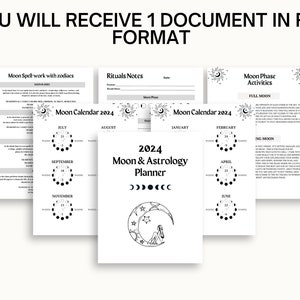 Printable 2024 Moon Astrology Calendar - Etsy