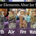 Four Elements Altar Jars Witch Jars Spell Jars Witch Bottles Altar ...