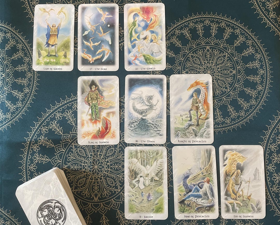 Celtic Dragon Tarot Card Readings | 9 Card | Past Present Future ...