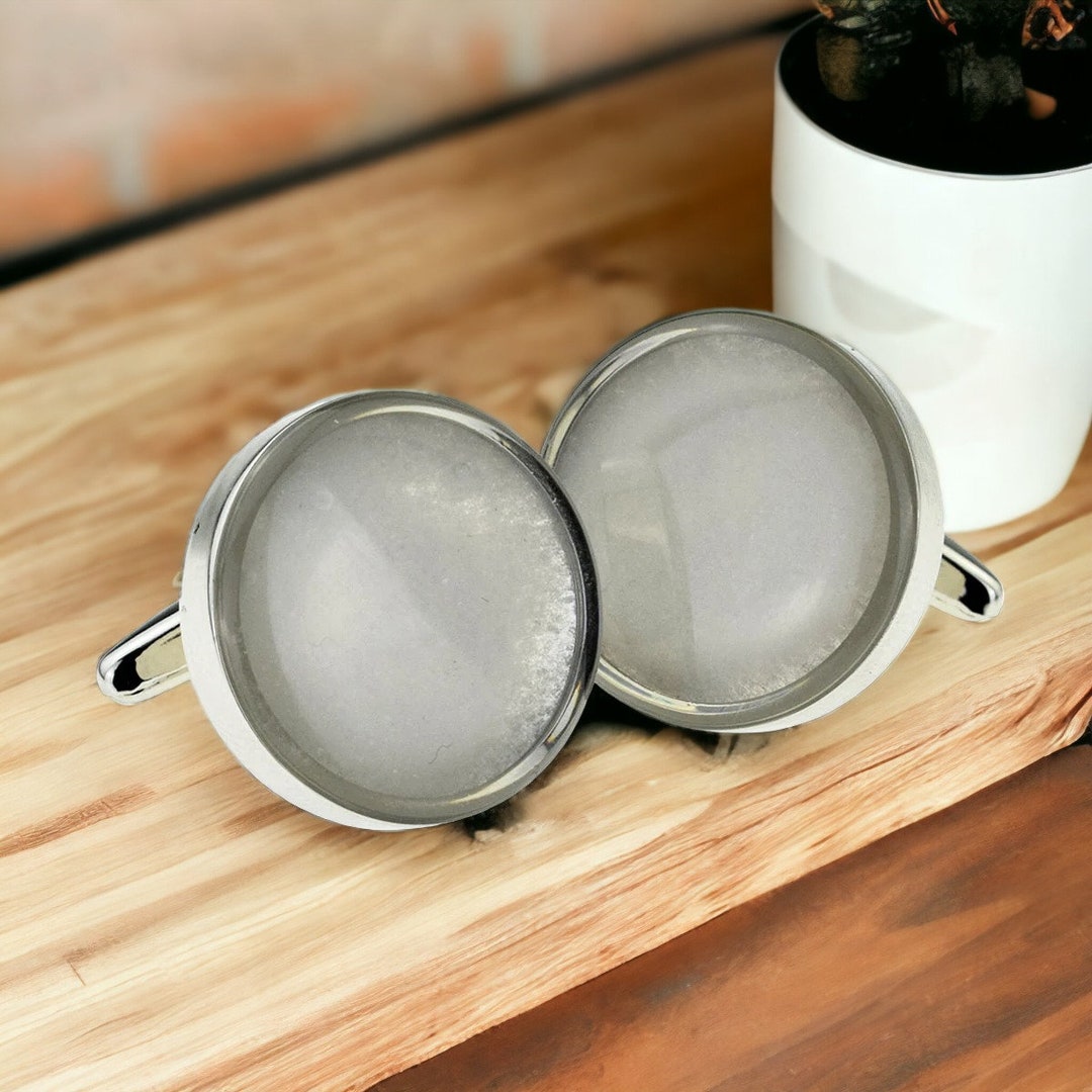 Encapsulated Salt 8th Anniversary Cufflinks - Etsy