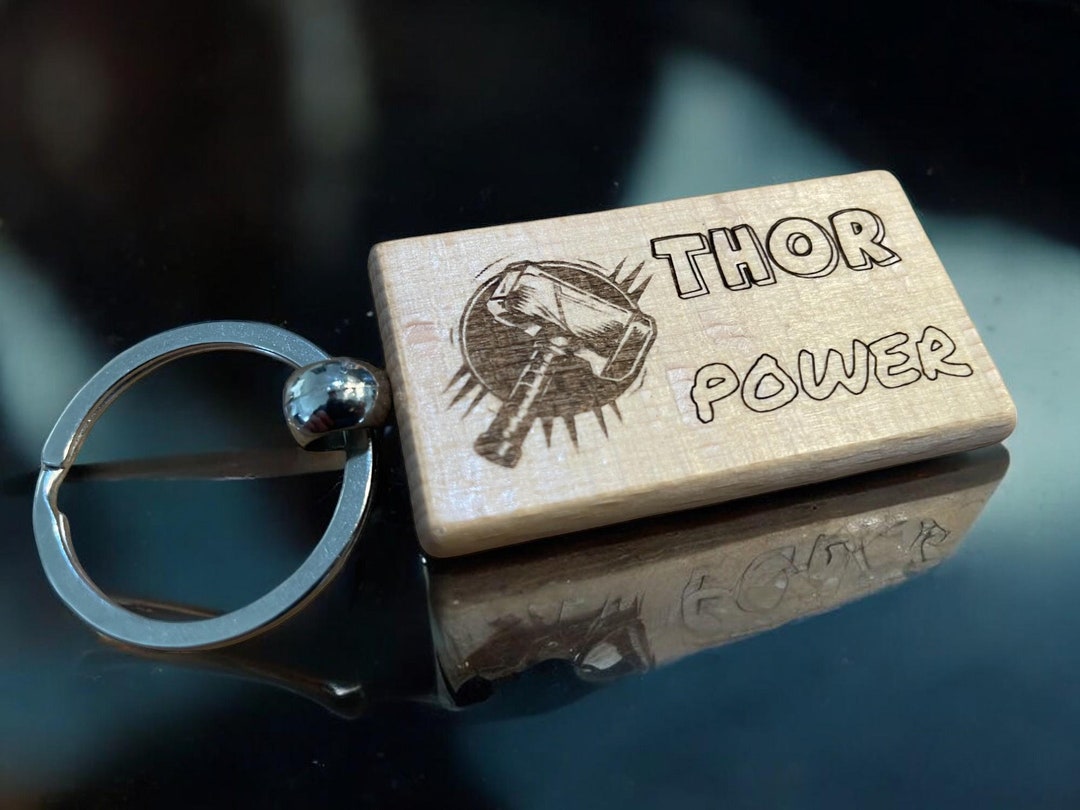 Thor Hammer Keyring Can Be Engraved Personalised - Engraved With Thor’s ...