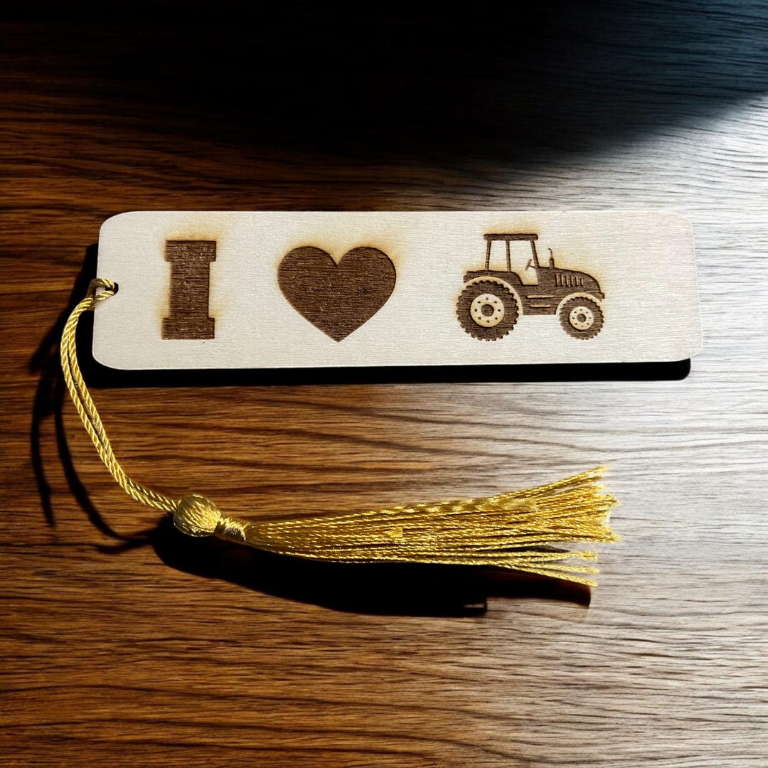I Love Tractors Bookmark Can Be Engraved Personalised With Tractor ...