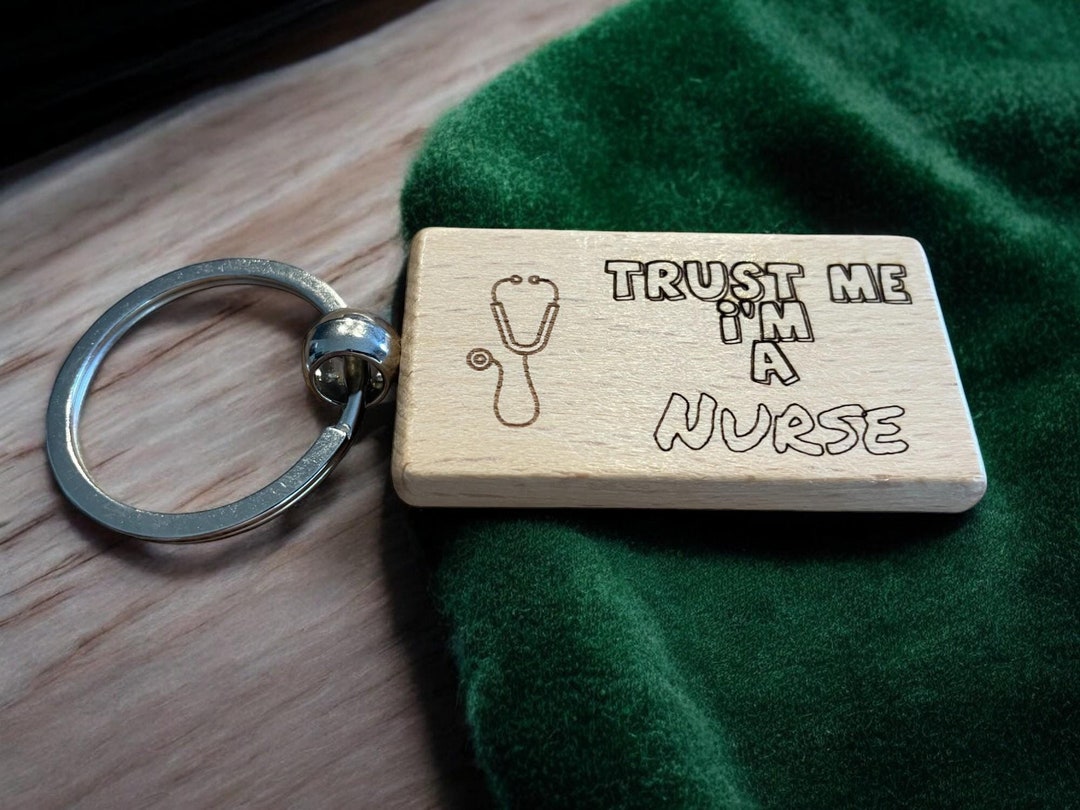 Nurse Keyring Can Be Engraved Personalised - Fun and Thoughtful Gift ...
