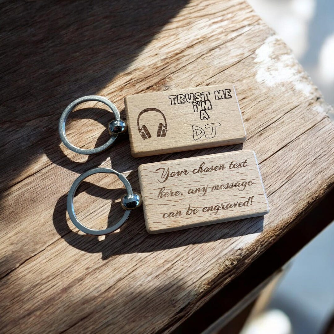DJ Keyring – Can Be Engraved Personalised Gift for Djs – Ideal for ...