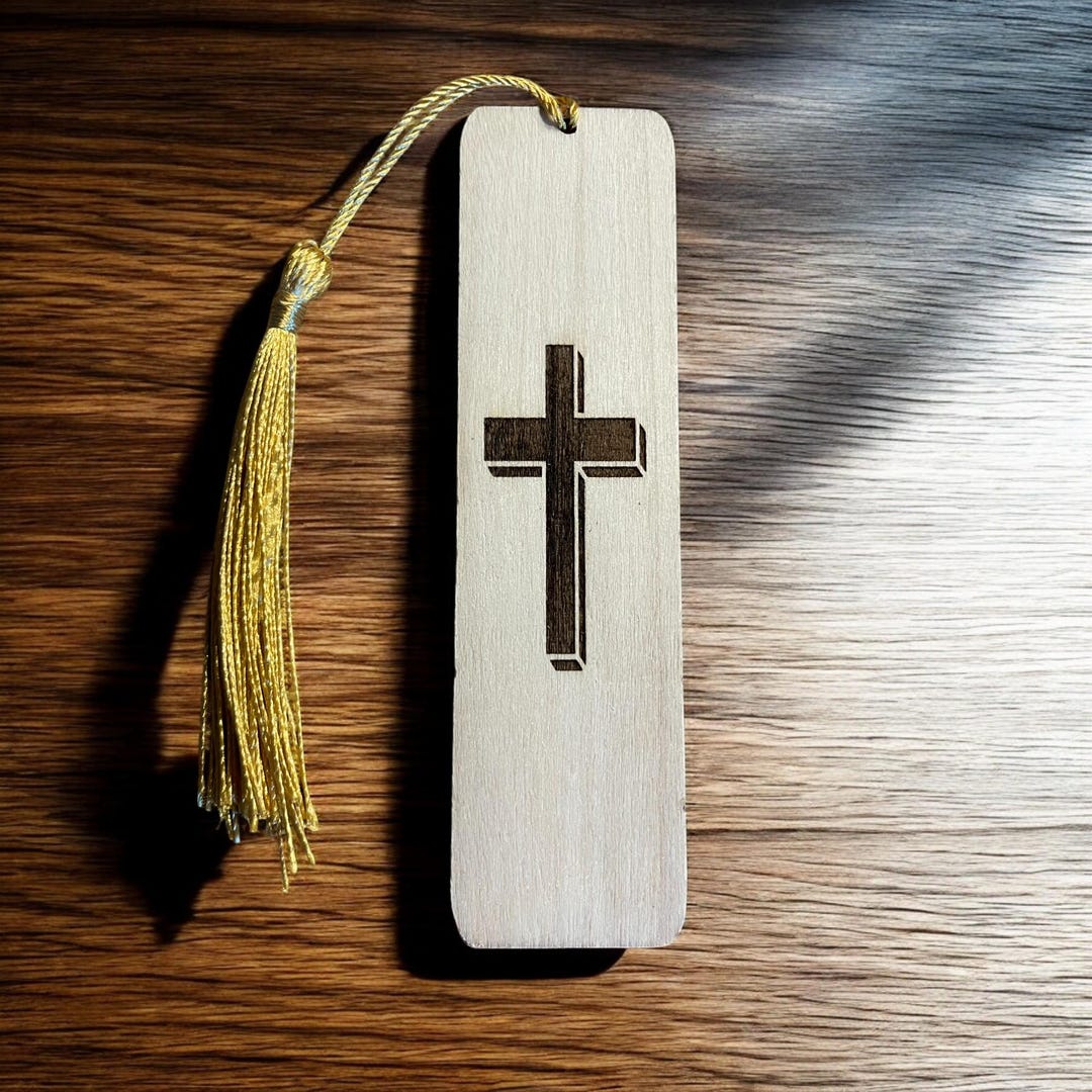Christian Cross Bookmark Can Be Engraved Personalised – Laser Engraved ...
