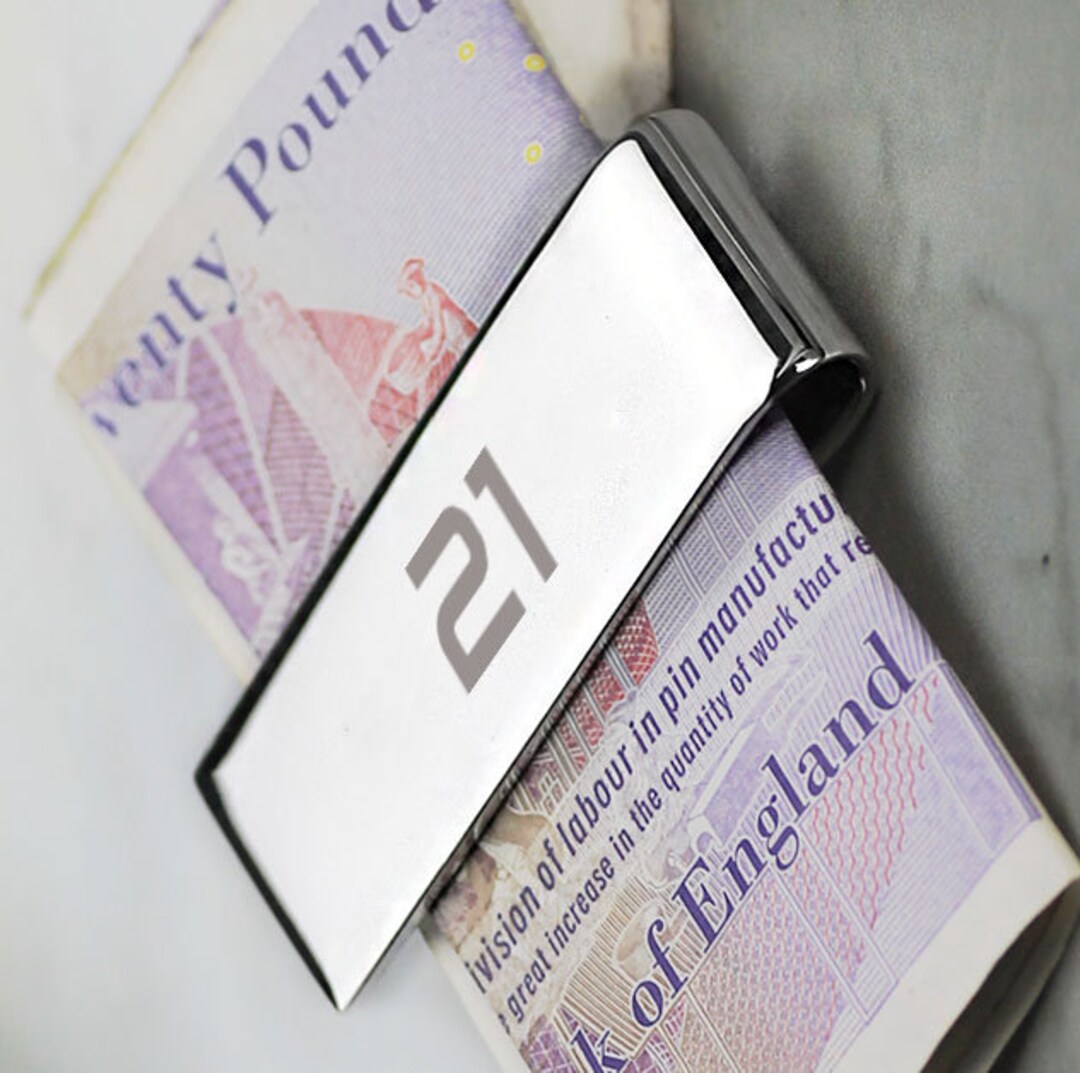 Personalised Money Clip 21st Birthday, Engraved Style (men's Gift) - Etsy