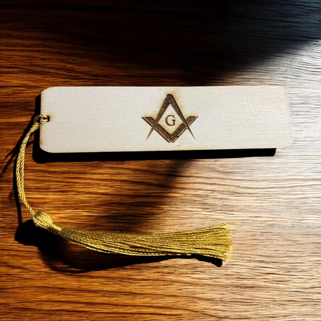 Masonic Wooden Bookmark - Laser Engraved Compass & G Symbol - Etsy UK