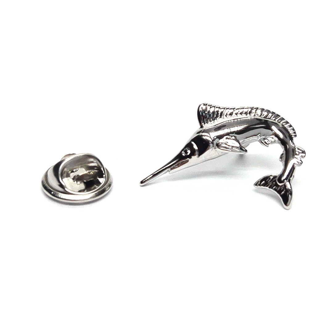 Marlin Swordfish Lapel Pin Badge - Etsy