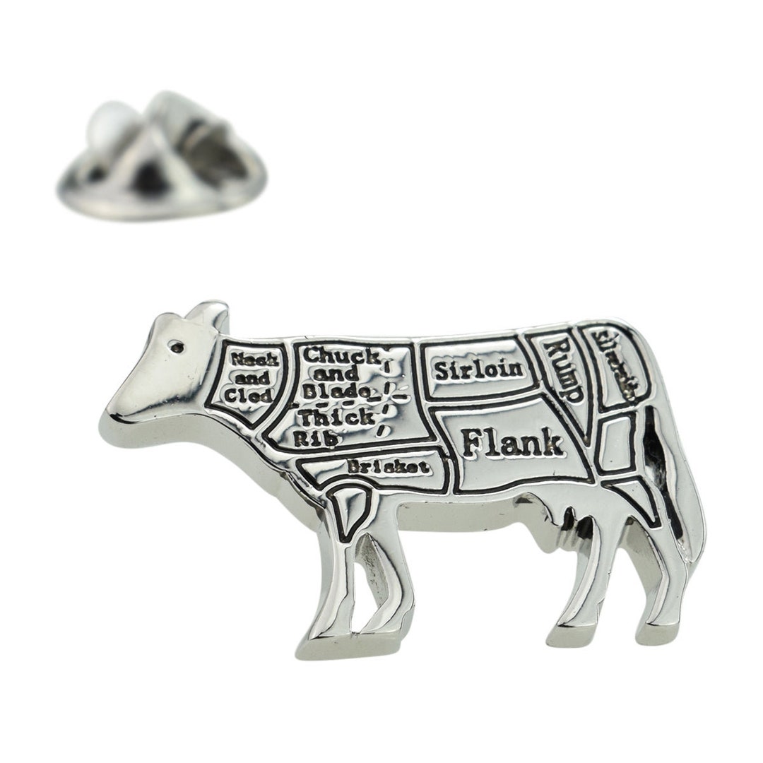 Butchers Cuts of Beef Cow Lapel Pin Badge - Etsy