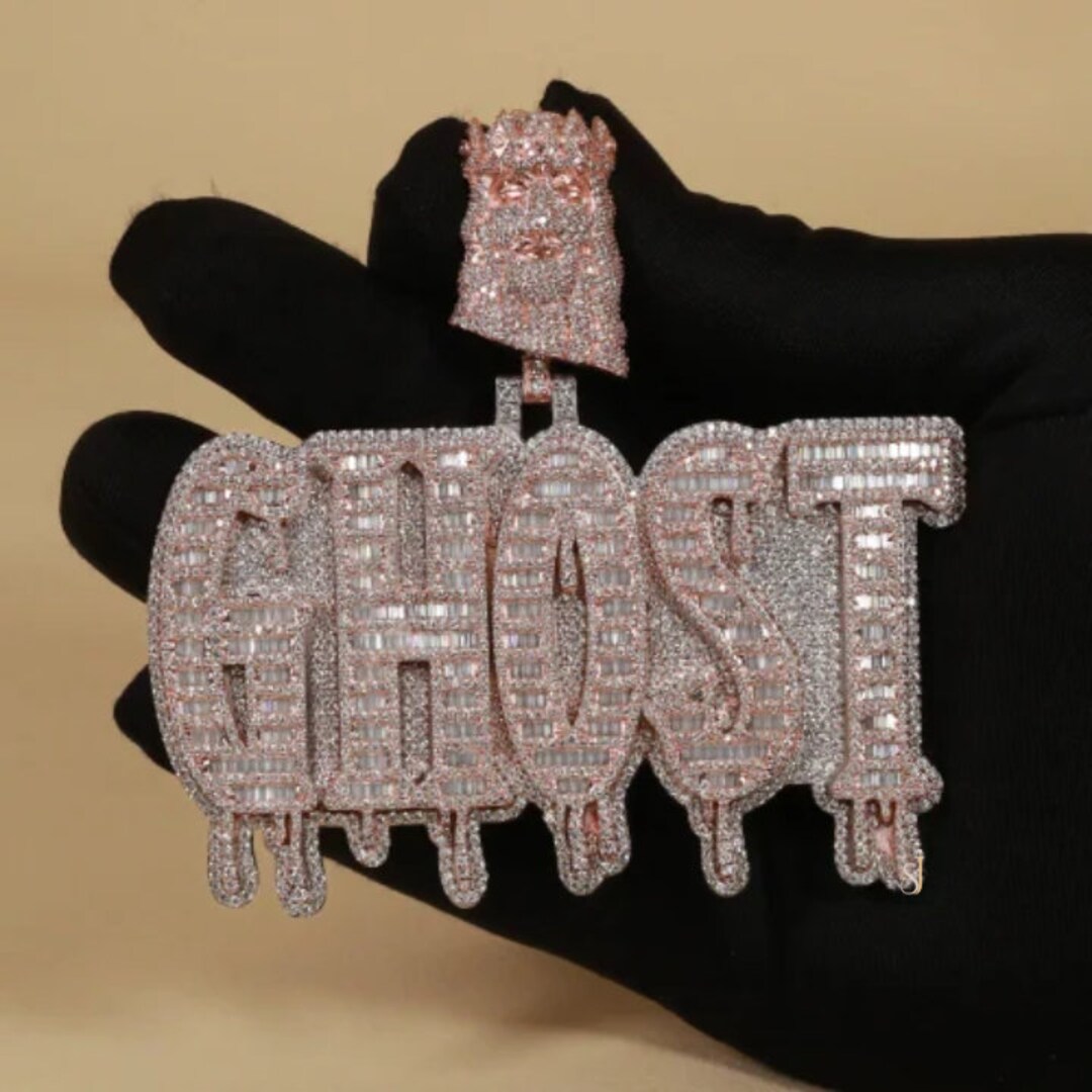 Iced Out Moissanite Pendant, Men's Custom Charm, Men's Moissanite Chain ...