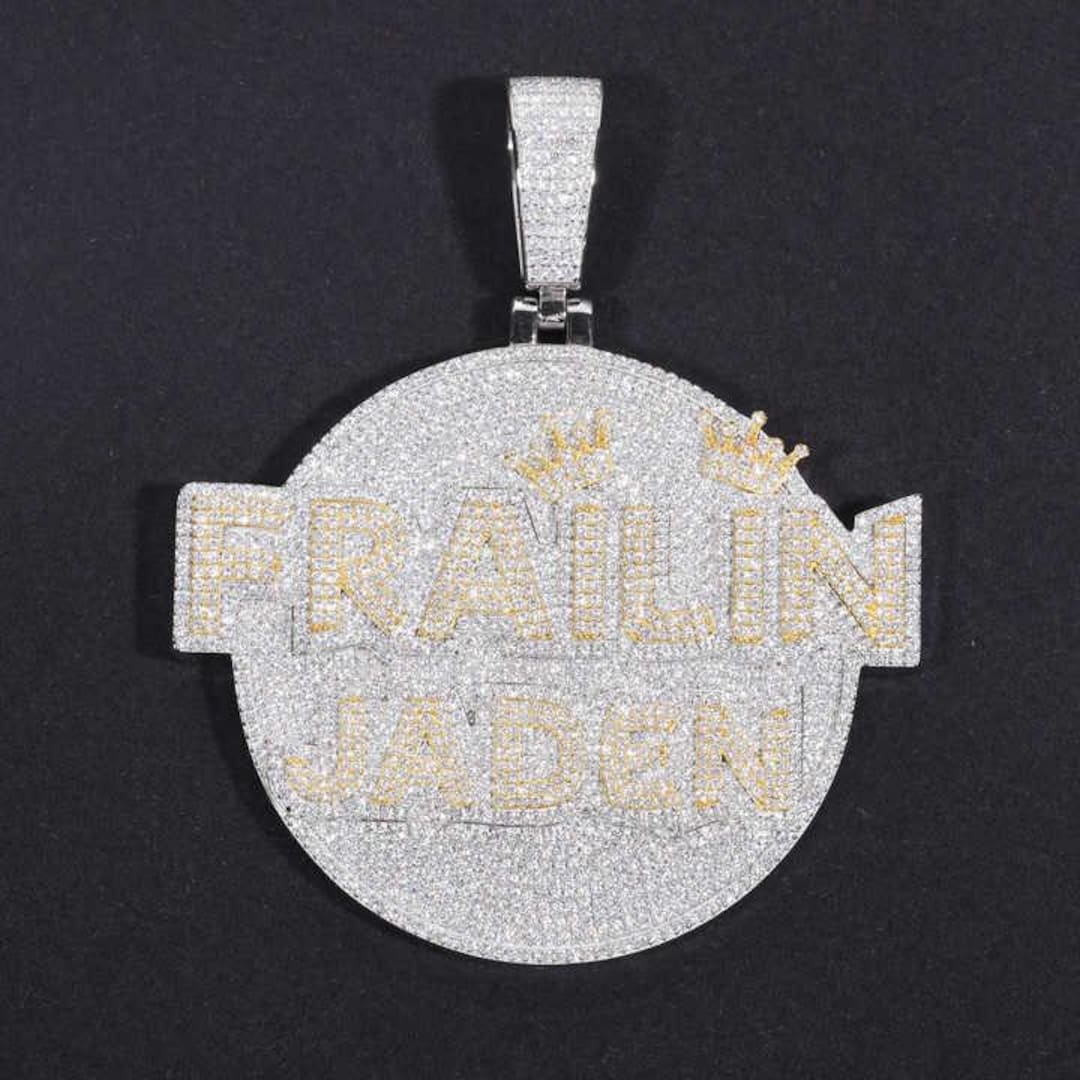 Personalized Hip Hop Pendant - Moissanite Iced Out Necklace, Rappers ...