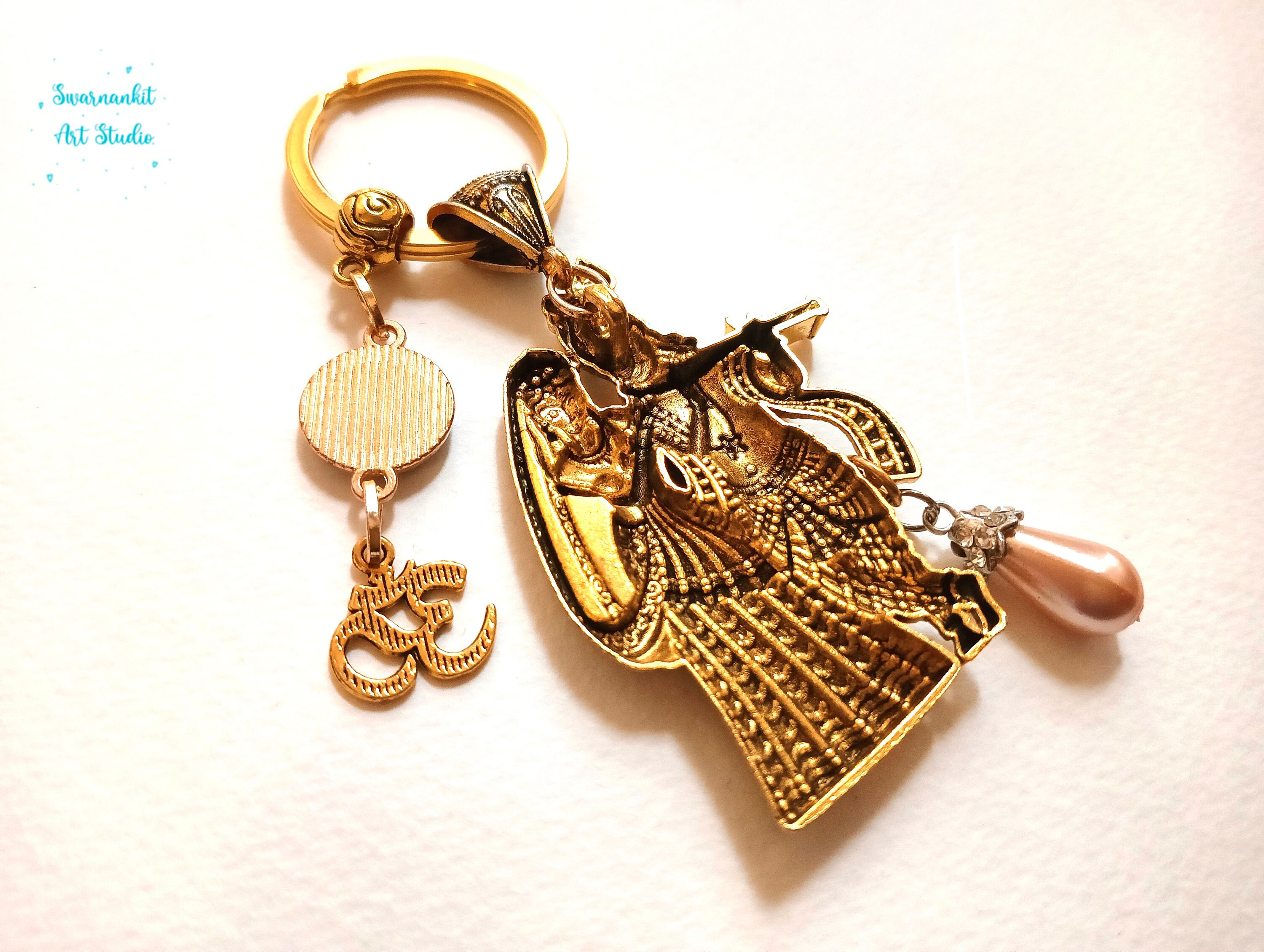 Very Beautiful Shri Radha Krishna OM and Evil Eye Keychain - Etsy