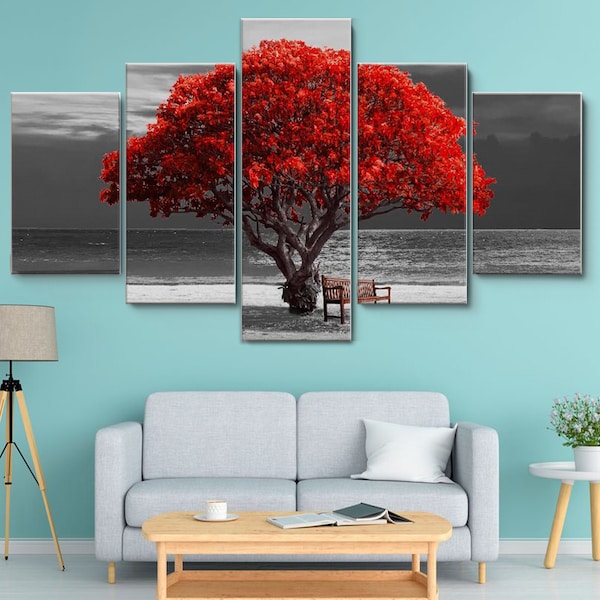 Red and Black Art - Etsy