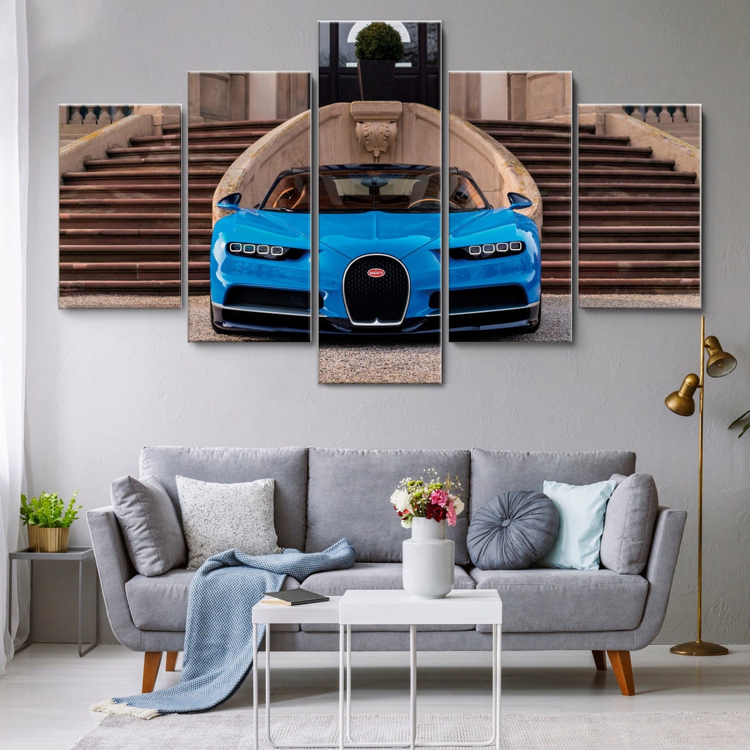 Bugatti Chiron Abstract 5 Pieces Canvas Wall Art, Large Framed 5 Pieces ...