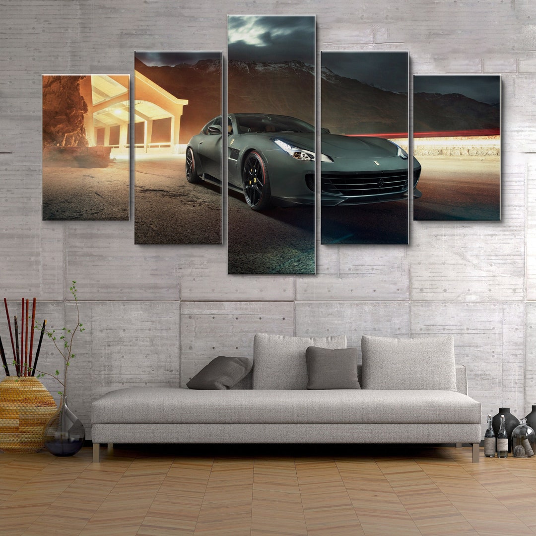Ferrari Gtc4lusso 5 Piece Canvas Wall Art, Large Framed 5 Piece Canvas ...