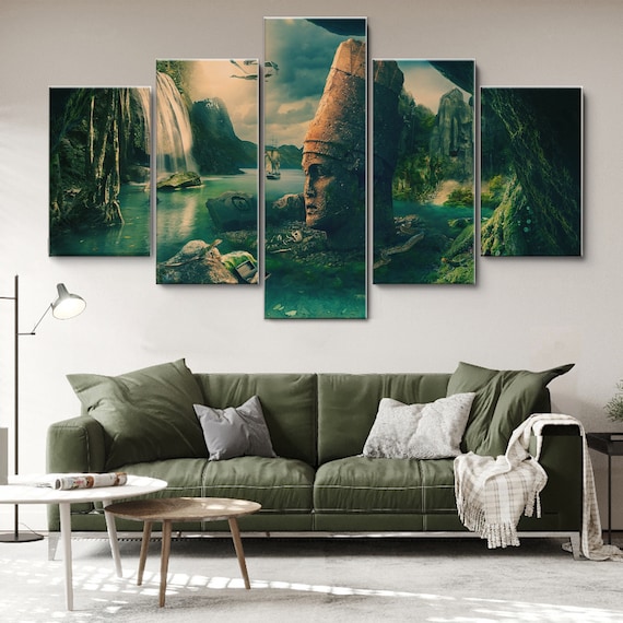 Atlantis Civilization 5 Pieces Canvas Wall Art Large Framed - Etsy