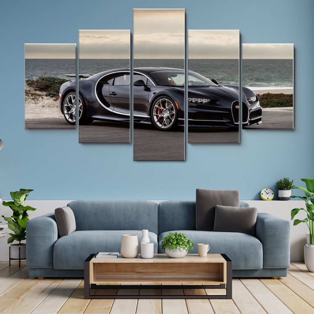Bugatti Chiron 5 Pieces Canvas Wall Art, Large Framed 5 Pieces Canvas ...