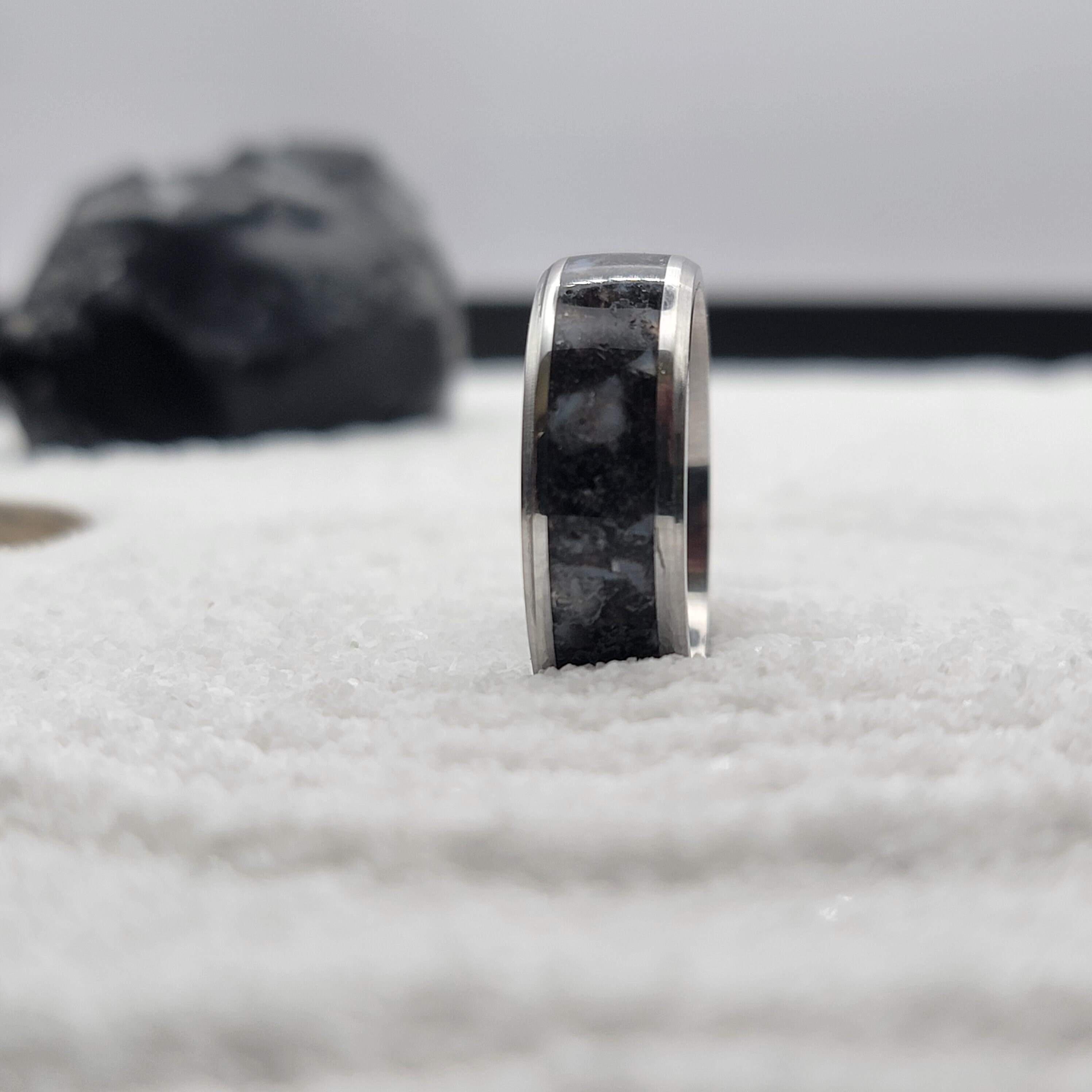 Banded Obsidian and Quartz Ring - Etsy