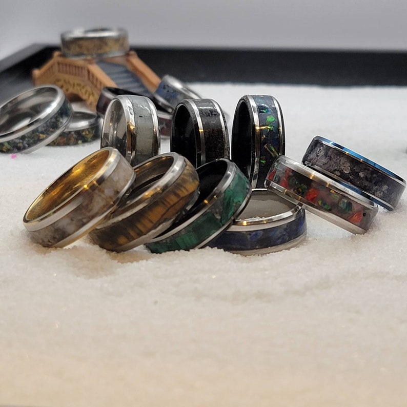 Banded Obsidian and Quartz Ring - Etsy