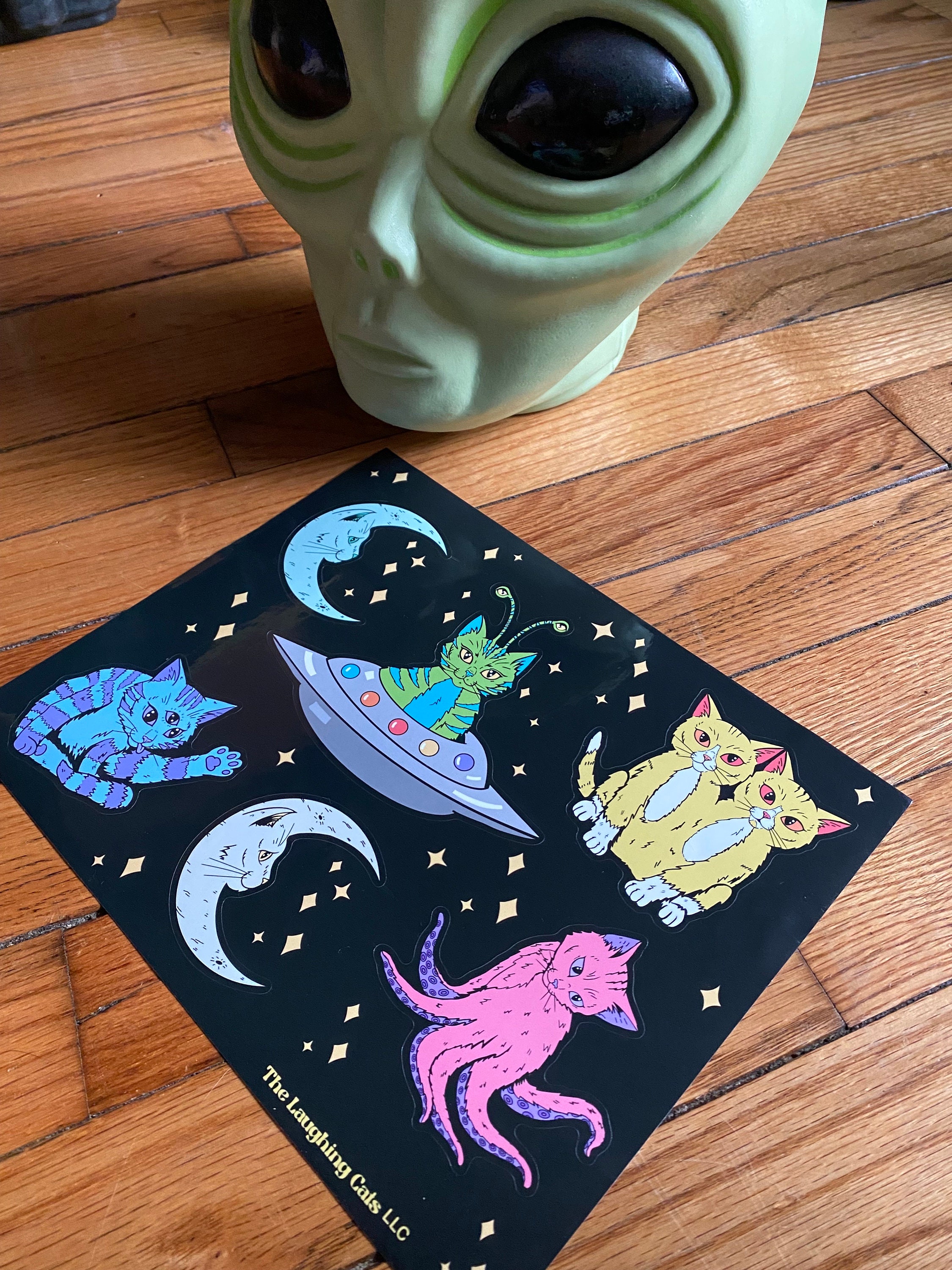 Space Cats 8x10 Sticker Sheet - Etsy