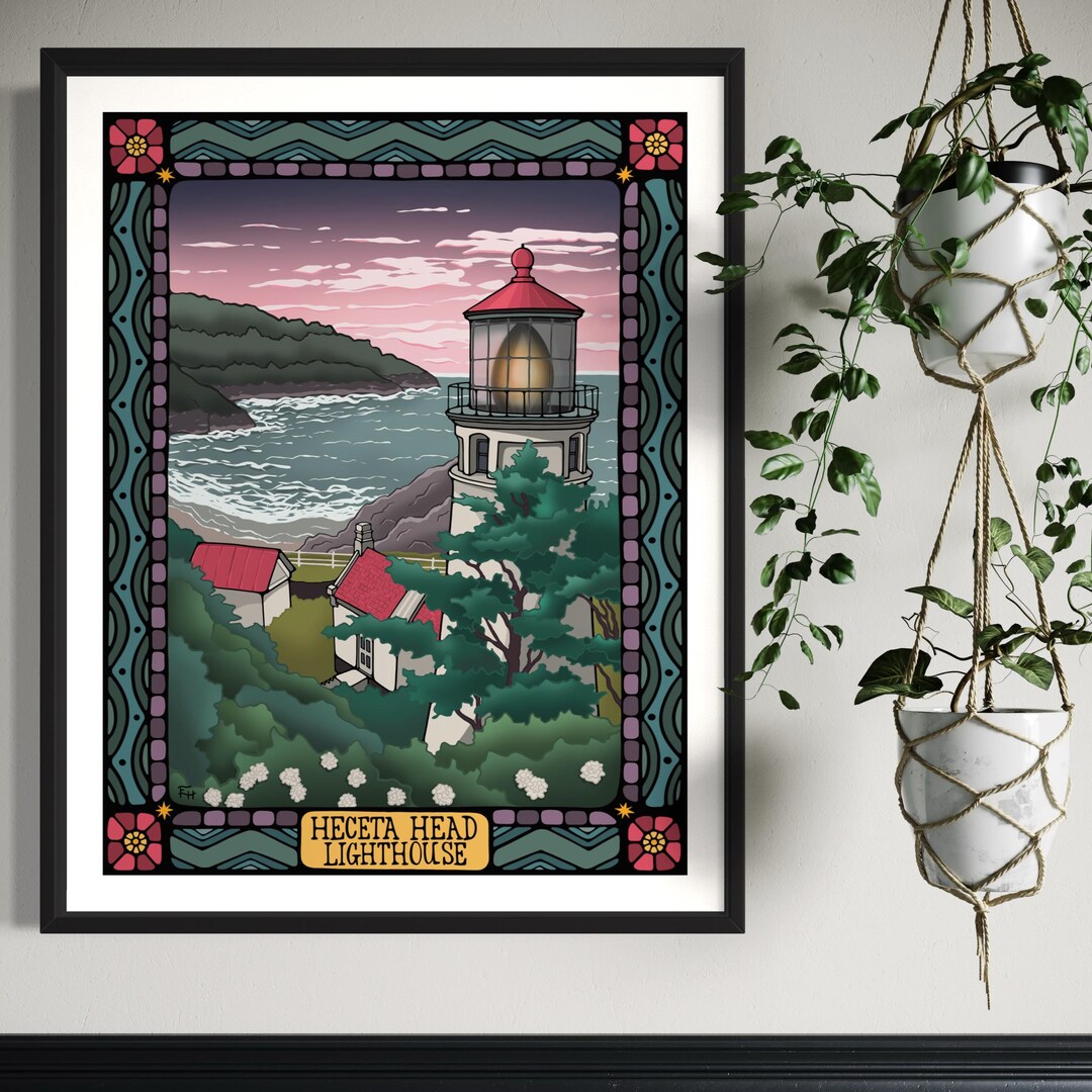 Heceta Head Lighthouse Print / Oregon / Pacific Northwest / Travel ...