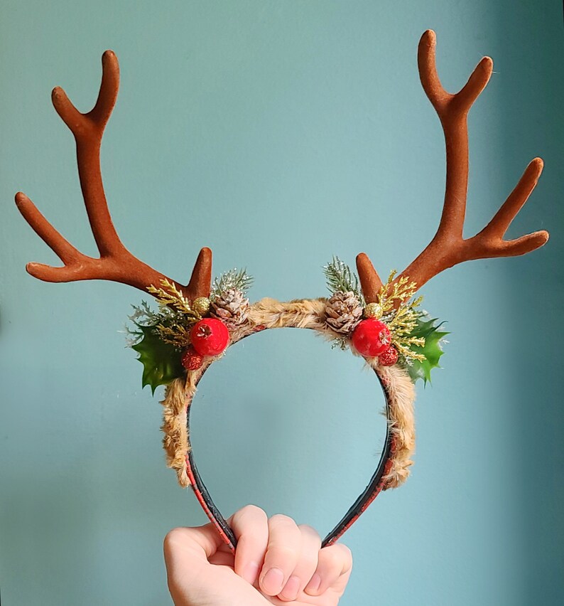 Reindeer Antler Christmas Headband - Holiday Headband - Etsy