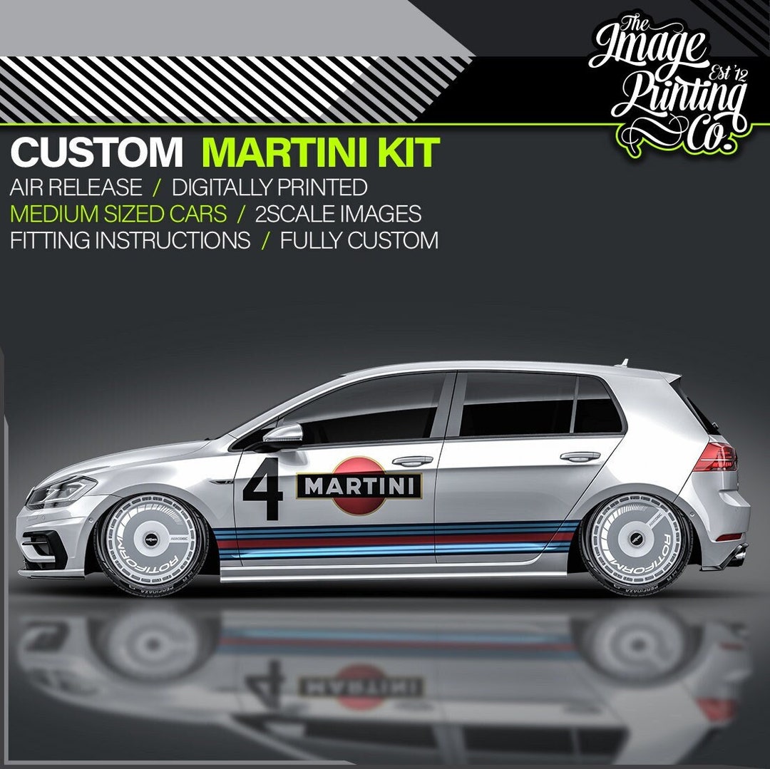 Custom Medium Martini Racing Decal Kit - Air-release Vinyl - Racing ...