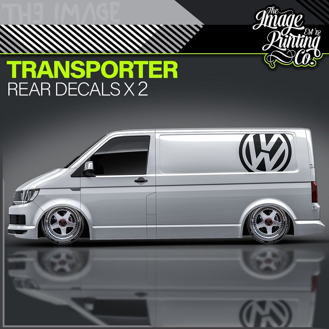 Transporter Rear Logos X2 Vinyl Decal Kit V2 - T4 T5 T6 - Stripes ...
