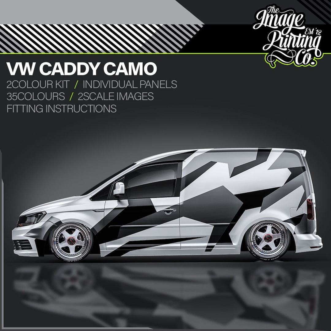 VW Caddy Vinyl Decals Camo Kit - Full Van - Partial Wrap - ABT ...