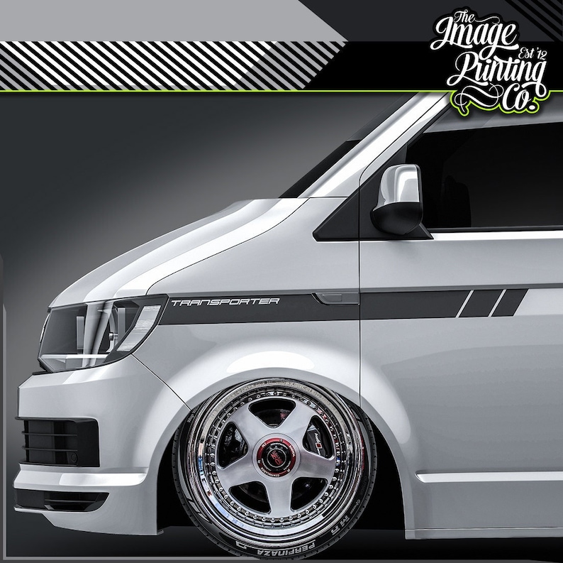 VW Transporter Wing Vinyl Decal Kit V3 - T4 T5 T6 - Stripes - Stickers ...