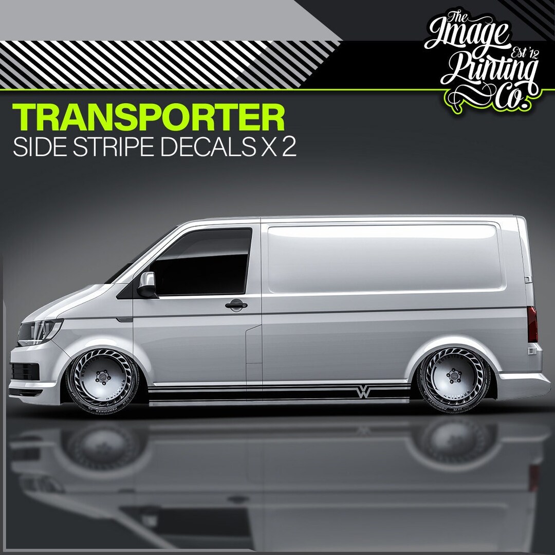 VW Transporter Side Stripe Decal Kit V6 - T4 T5 T6 - Stripes - Stickers ...