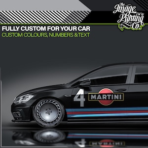 Custom Medium Martini Racing Decal Kit - Air-release Vinyl - Racing ...